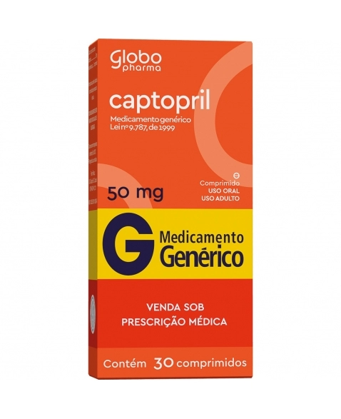 CAPTOPRIL GEN 50 MG C/ 30